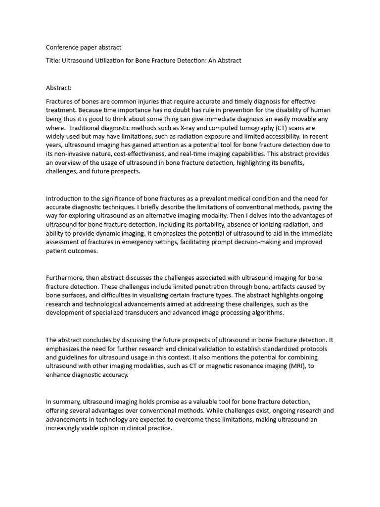 Conference Paper Abstract Title Ultrasou | PDF | Medical Imaging | Ct Scan