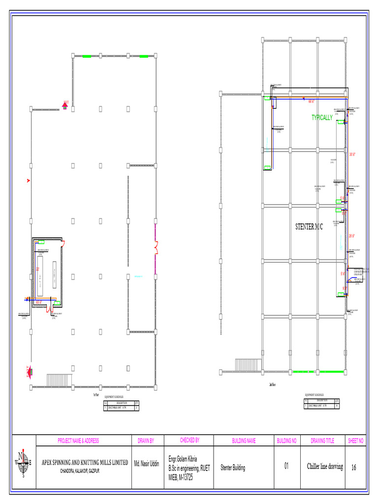 1st floor 2nd floor Chiller line drawing 20-08-24 (INDIA)-Model | PDF