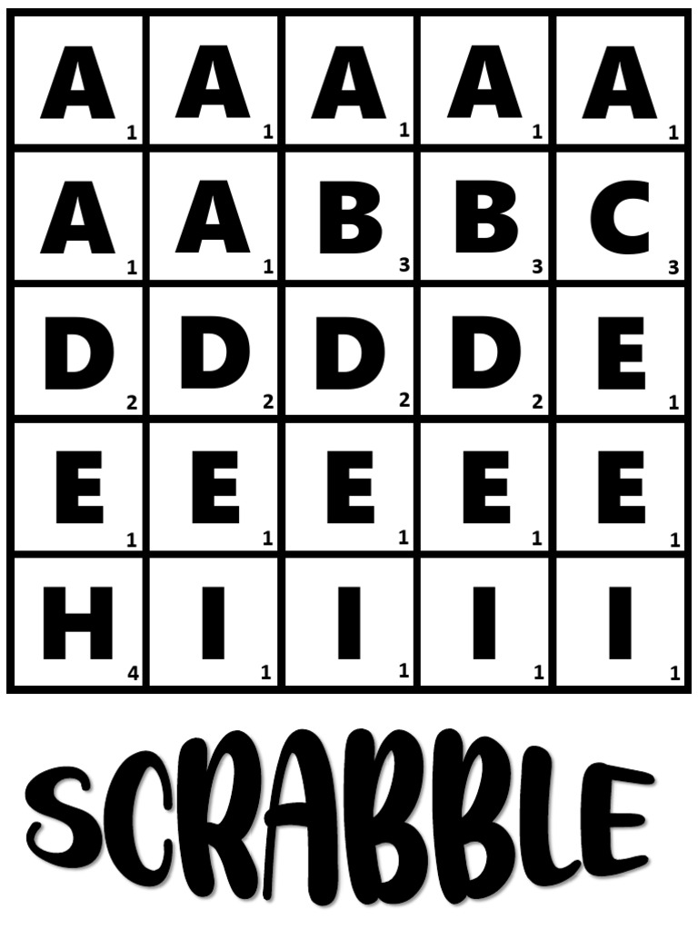 Scrable LETRAS | PDF | Juegos de mesa | Juegos de habilidad mental