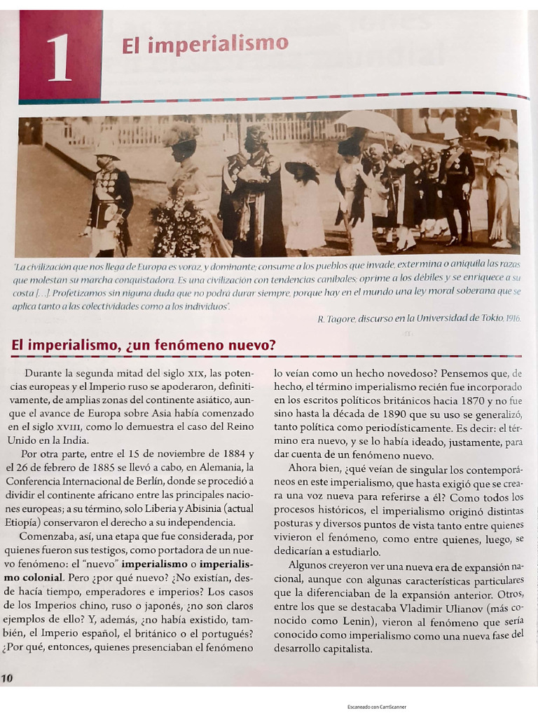 IMPERIALISMO. Historia 4to Com | PDF