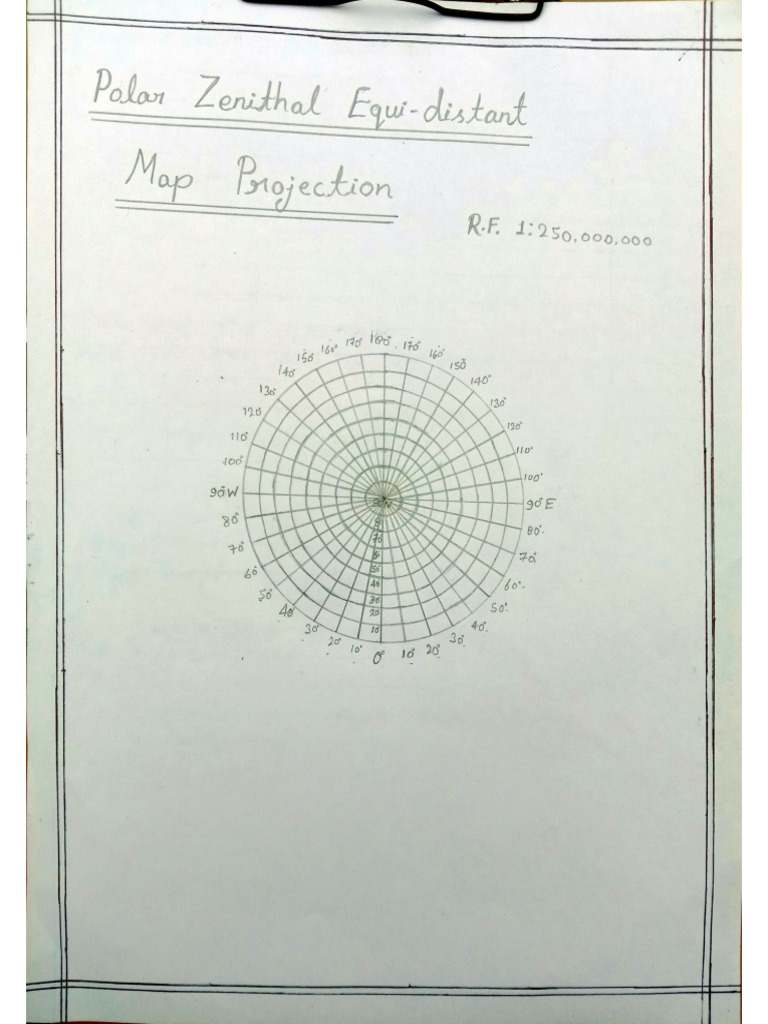 Polar Zenithal Equidistant Map Projection | PDF
