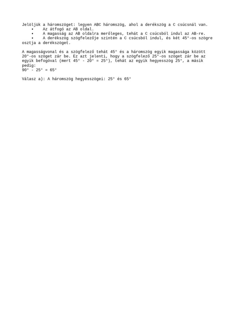 háromszög megoldás | PDF