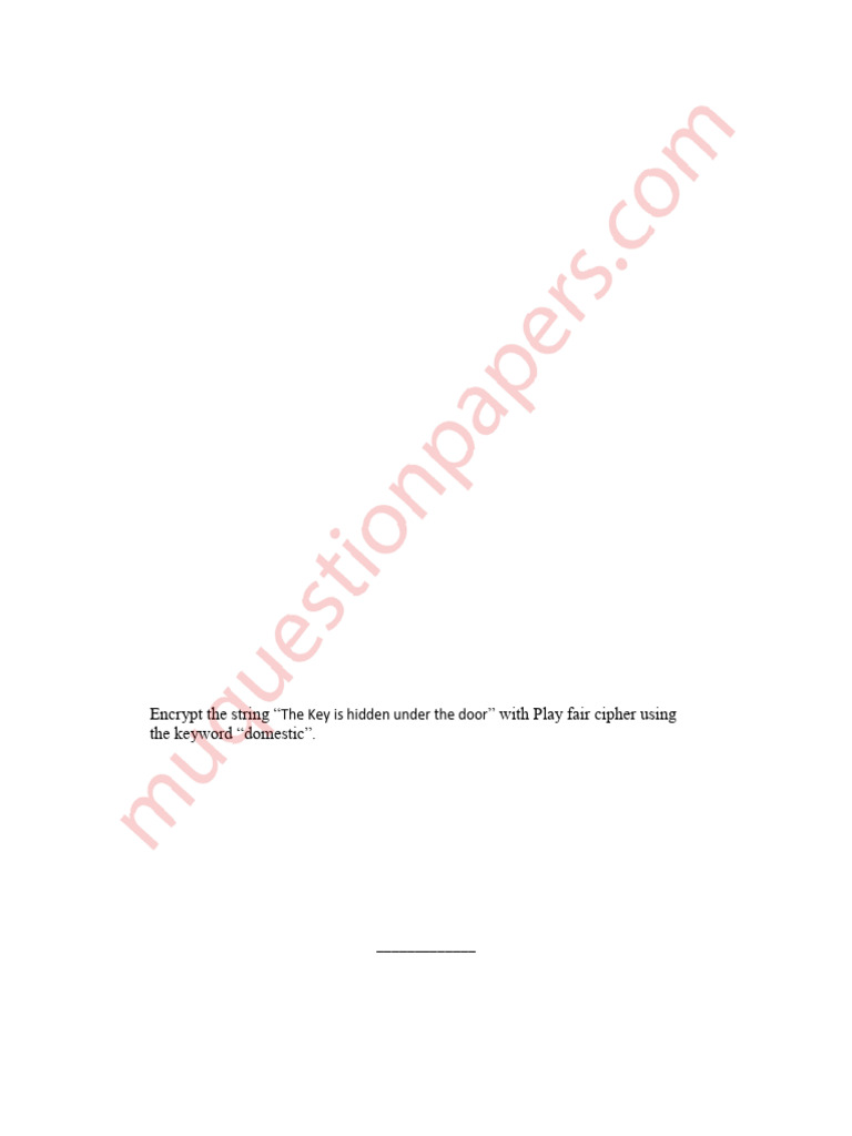 Cryptography Exam Questions and Topics | PDF | Key (Cryptography) | Espionage Techniques