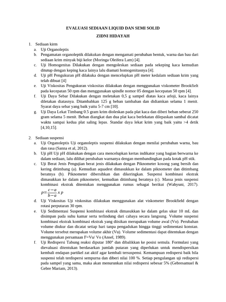 Evaluasi Sediaan Liquid Dan Semi Solid | PDF