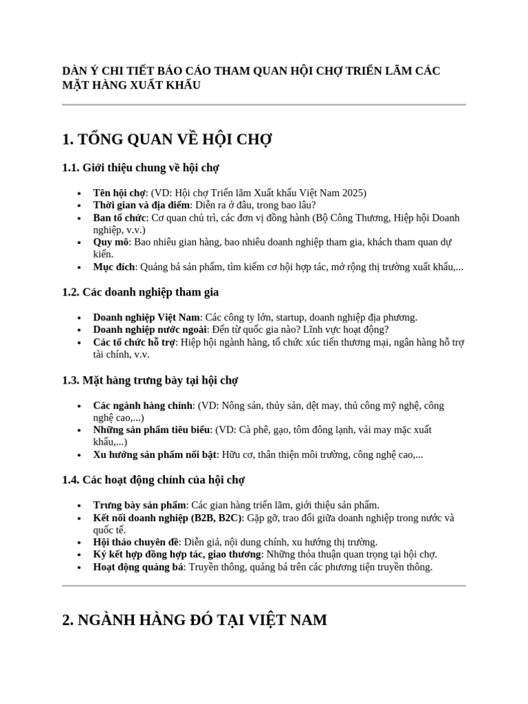 Bao Cao Tham Quan Hoi Cho Trien Lam | PDF