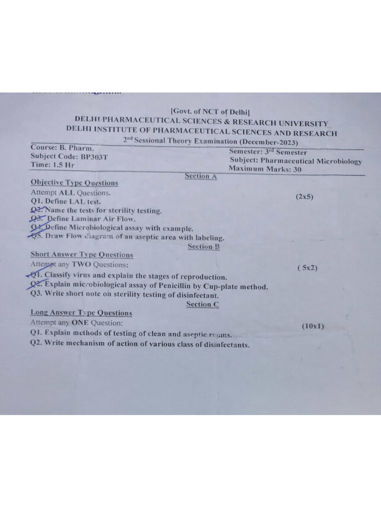 3rd Sem Second Sessional | PDF