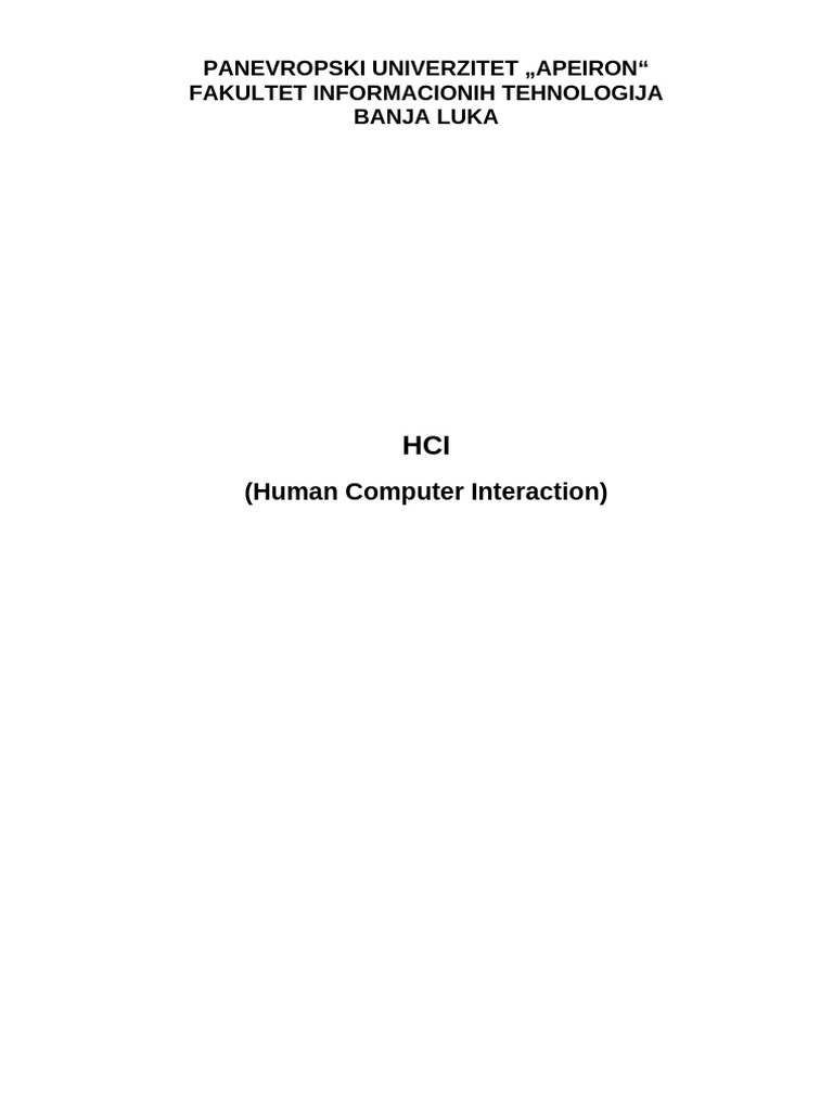 HCI Ispit | PDF