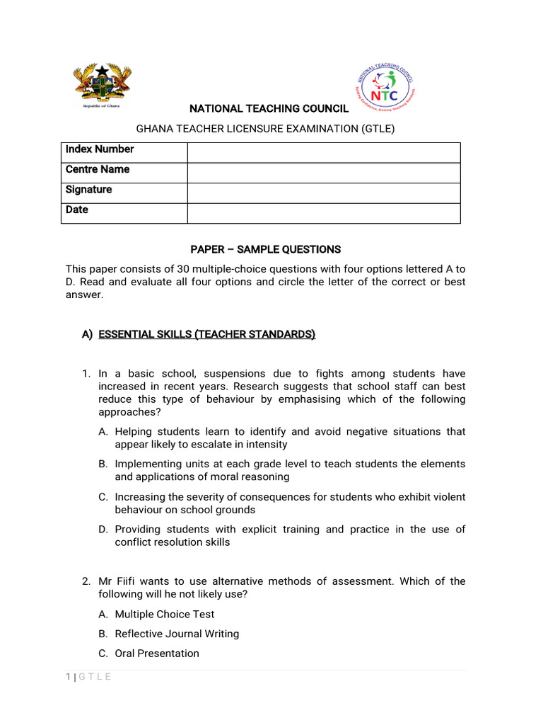 Exam - Sample Questions-1 | PDF