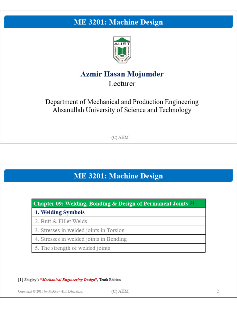 C05 - Welding, Bonding & Design of Permanent Joints | PDF | Stress ...