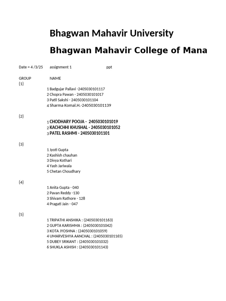 Bhagwan Mahavir University | PDF