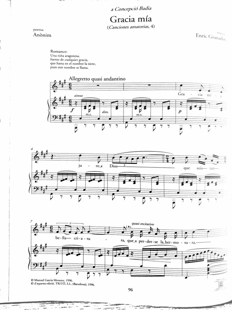 Granados - Gracia Mia | PDF