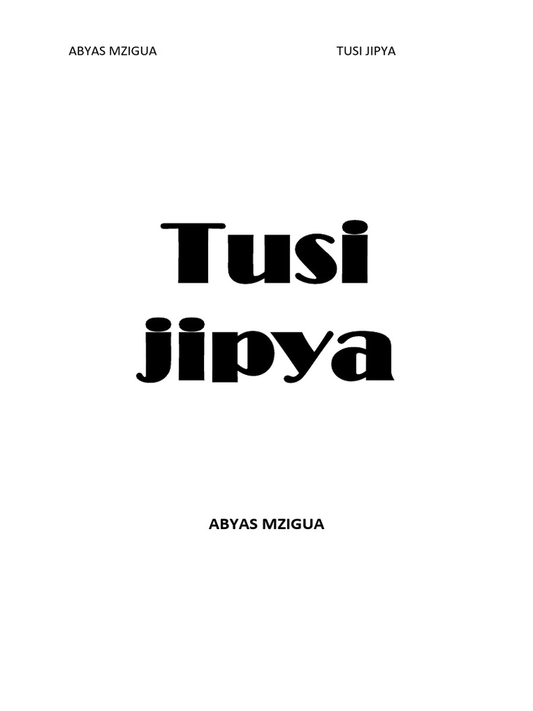 Tusi Jipya | PDF