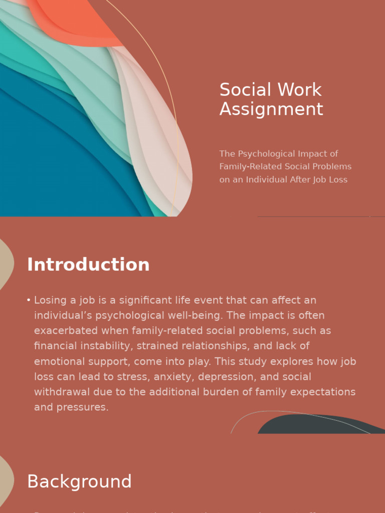 Social Work Assignment | PDF | Stress (Biology) | Anxiety