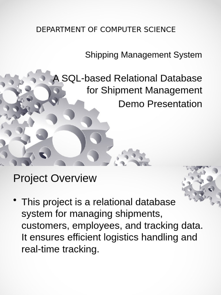 Shipping Management System Detailed Presentation2 | PDF