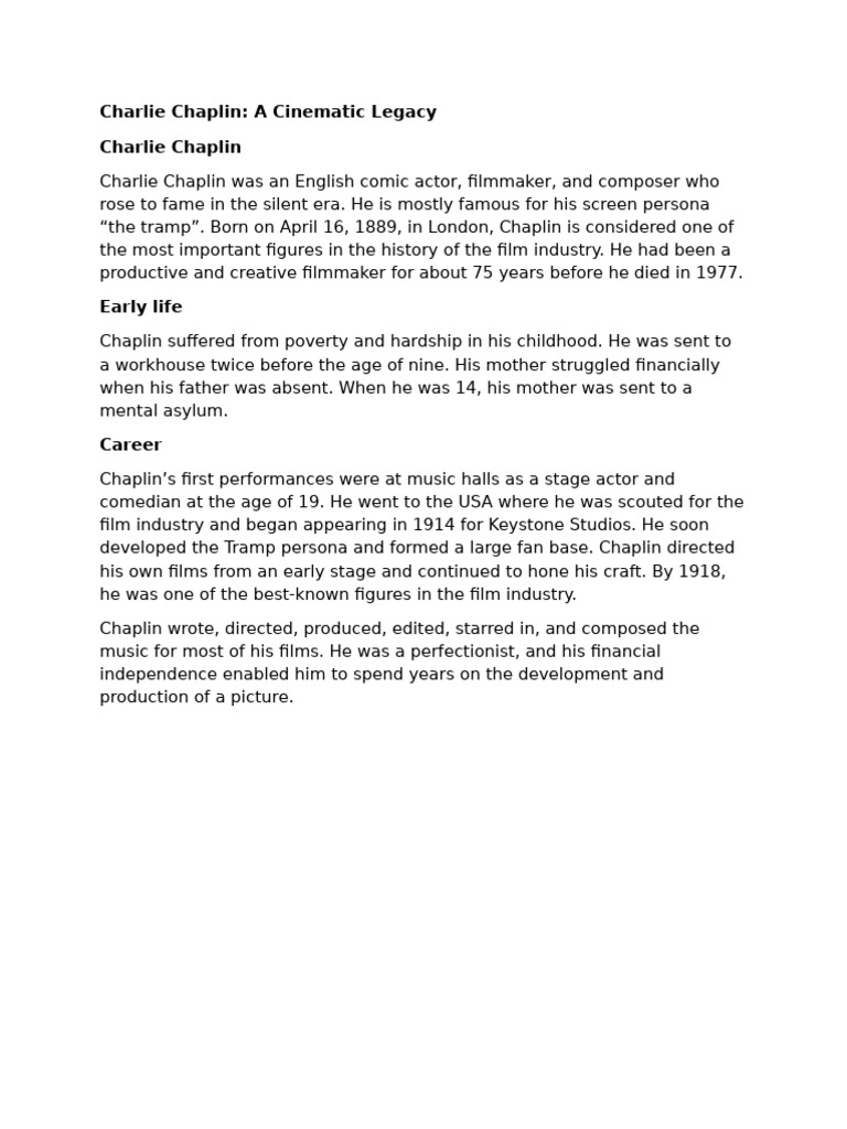 Charlie Chaplin | PDF
