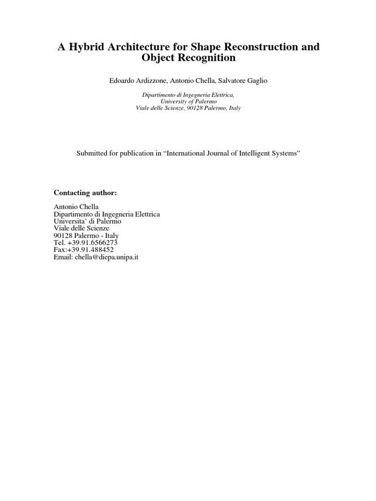 Hybrid Architecture for 3D Shape Recognition | PDF | Semantics | Computer Vision