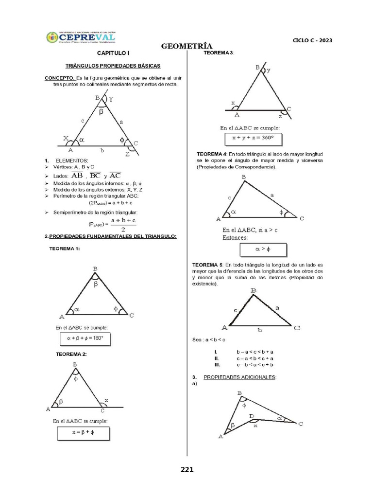 Geometria Ciclo C 2023 | PDF