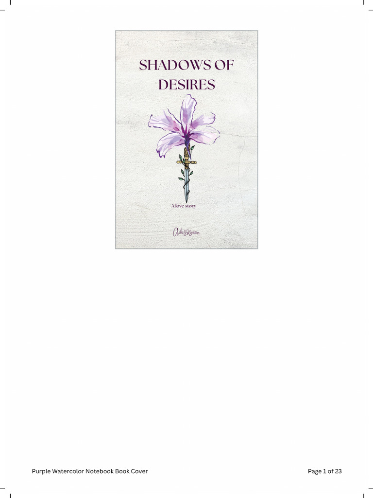 Purple Watercolor Notebook Book Cover | PDF