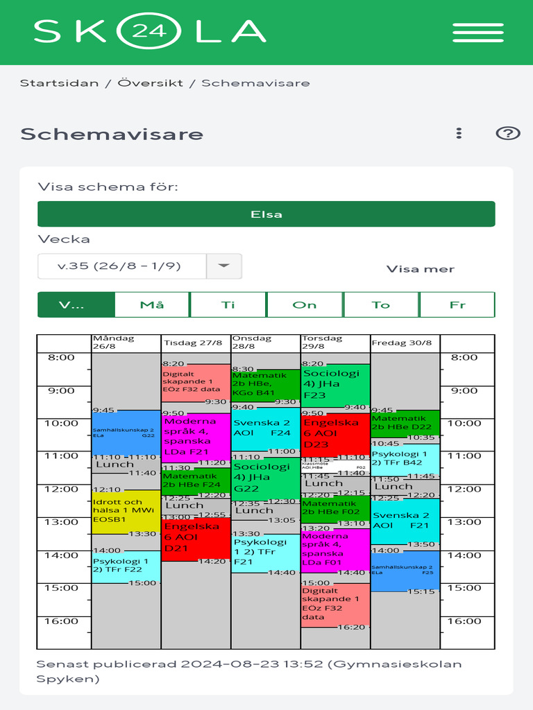 Startsida - Skola24 | PDF
