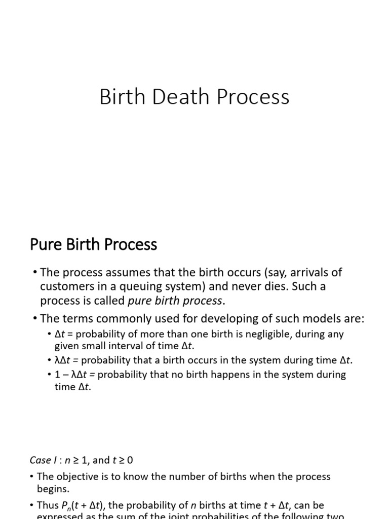 SP 9 Birth Death Process | PDF | Mathematics | Probability Theory
