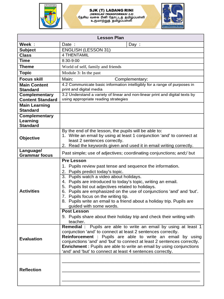 Email Writing Lesson Plan for Grade 4 | PDF | Lesson Plan | Information