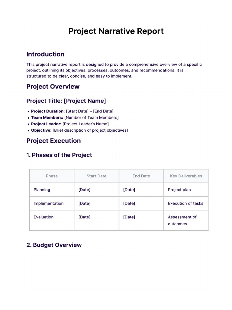 Project Narrative Report | PDF