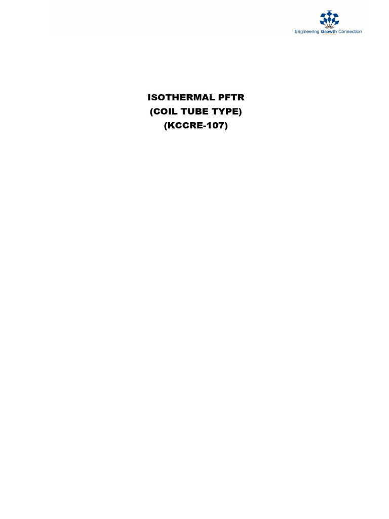 Isothermal Plug Flow Reactor Manual | PDF | Chemical Reactor | Process ...