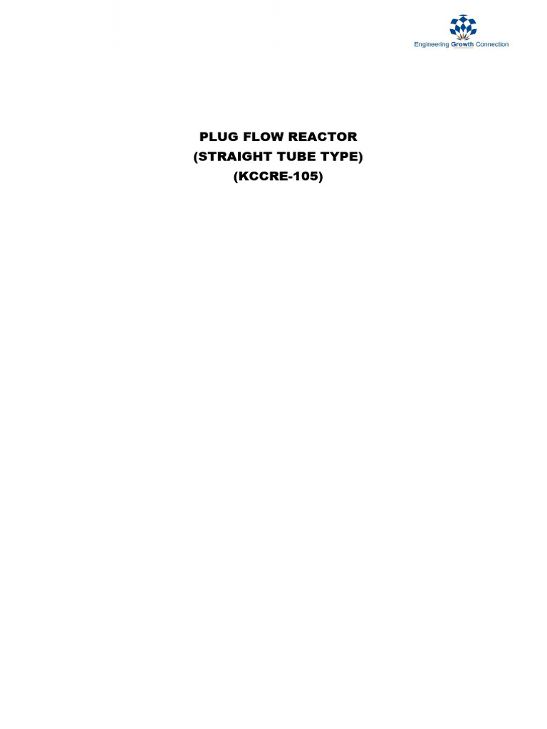 Exp 5 - PFR (Straight Tube Type) - UPDATED | PDF | Chemical Reactor ...