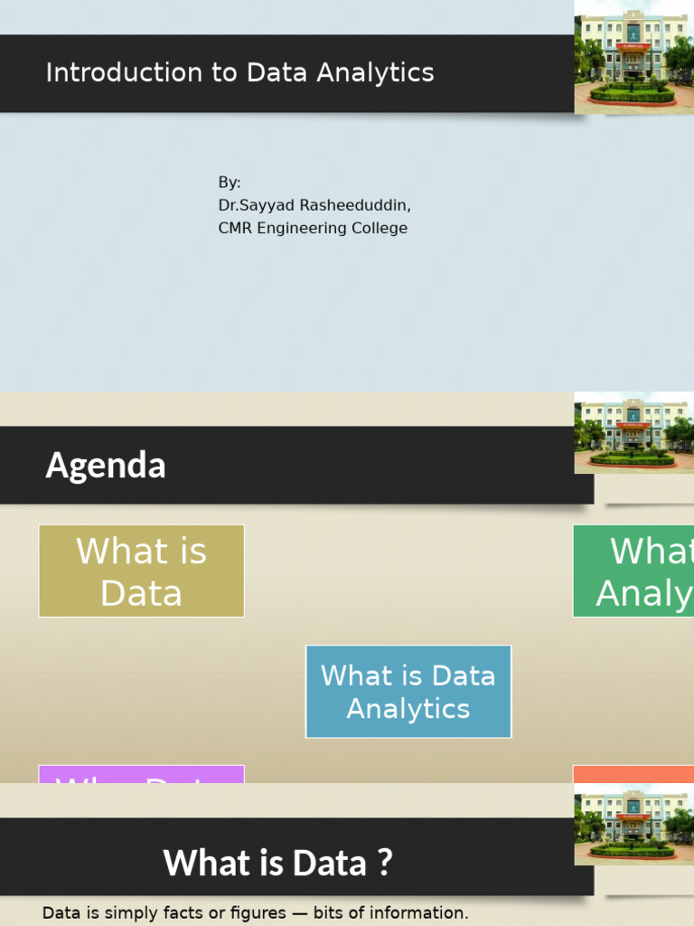 Introduction to Data Analytics Overview | PDF | Analytics | Data Analysis