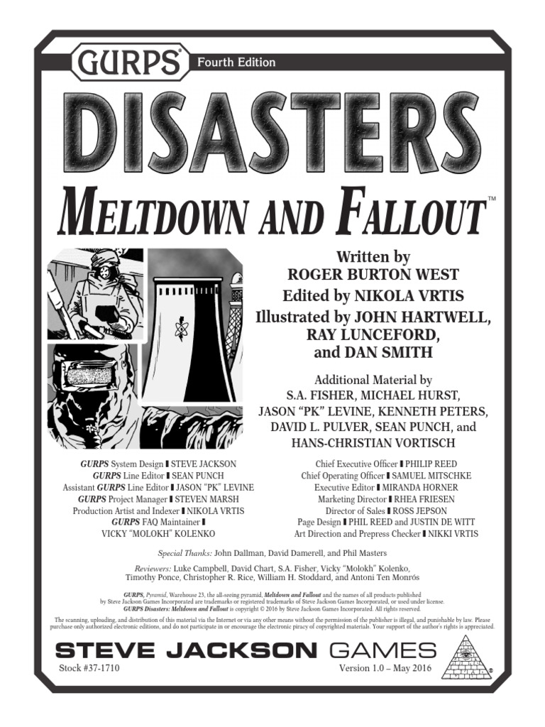 GURPS 4th - Disasters - Meltdown and Fallout | PDF | Nuclear Fuel ...