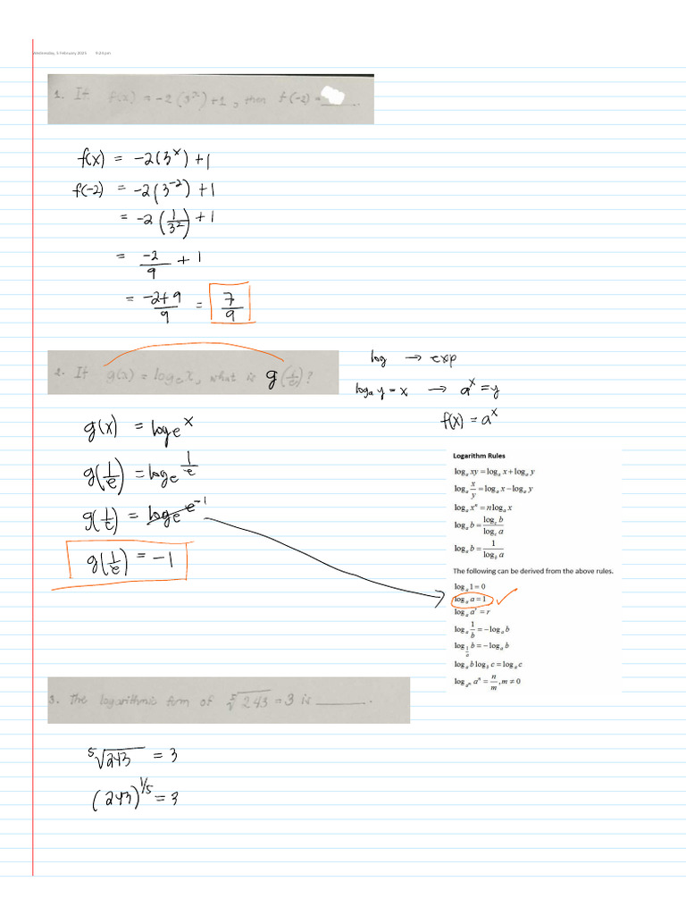 Math Midterm Review | PDF