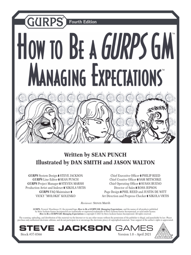 GURPS 4th - How To Be A GURPS GM - Managing Expectations | PDF | Role Playing Games