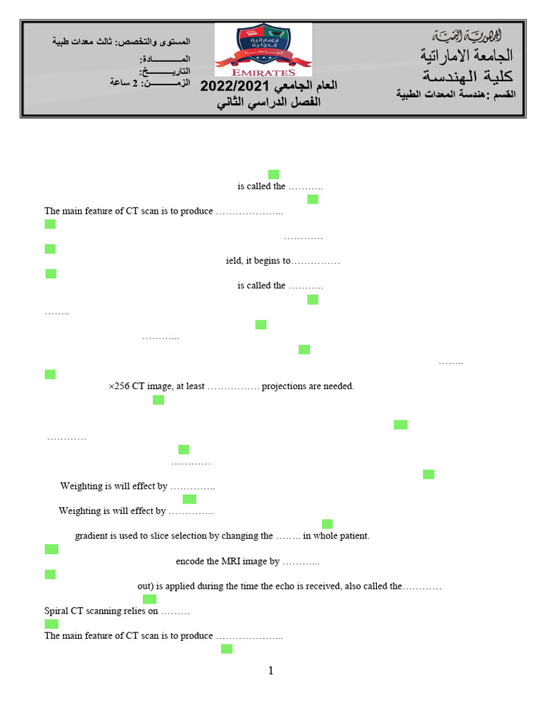MRI and CT Scanning Quiz Questions | PDF | Magnetic Resonance Imaging ...
