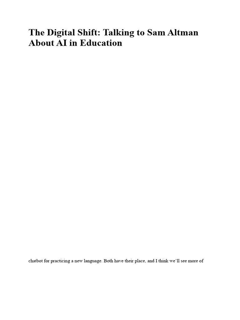 The Digital Shift INTERVIEW DRAFT 5 | PDF | Artificial Intelligence | Intelligence (AI) & Semantics