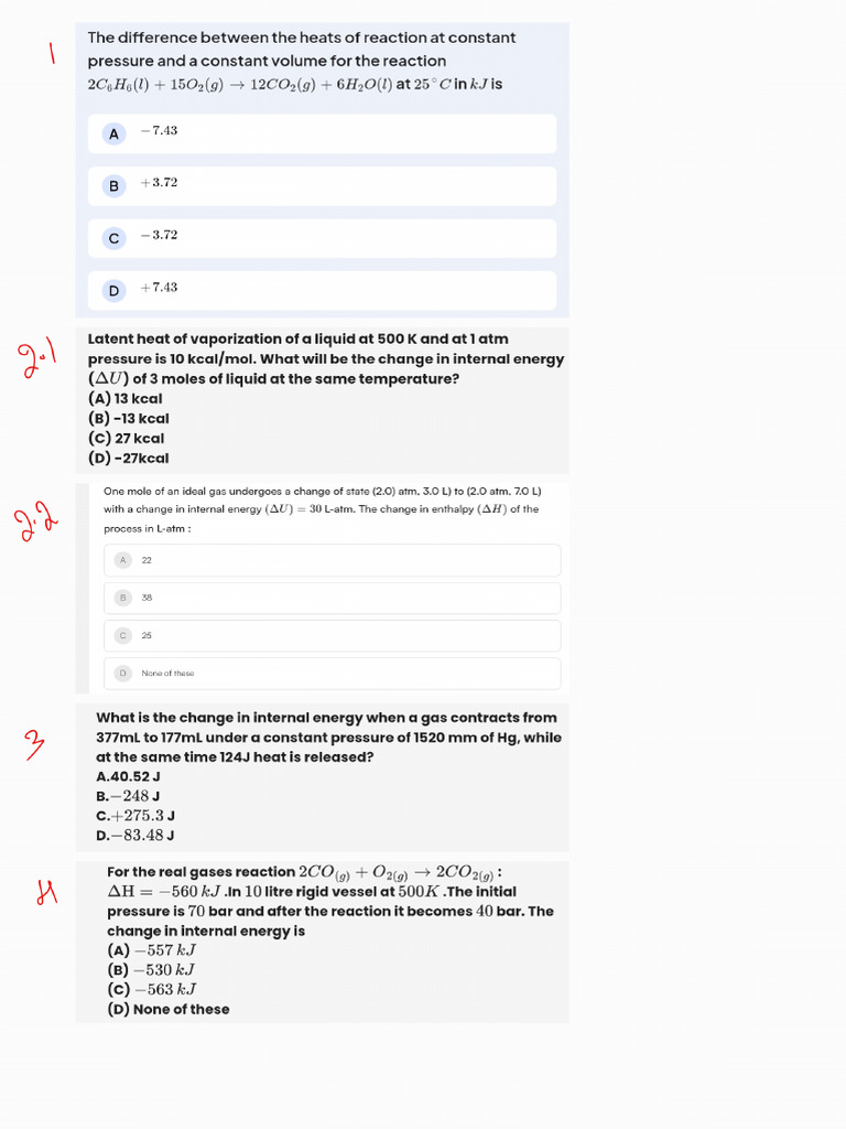 Thermodynamics Assignment 2 | PDF