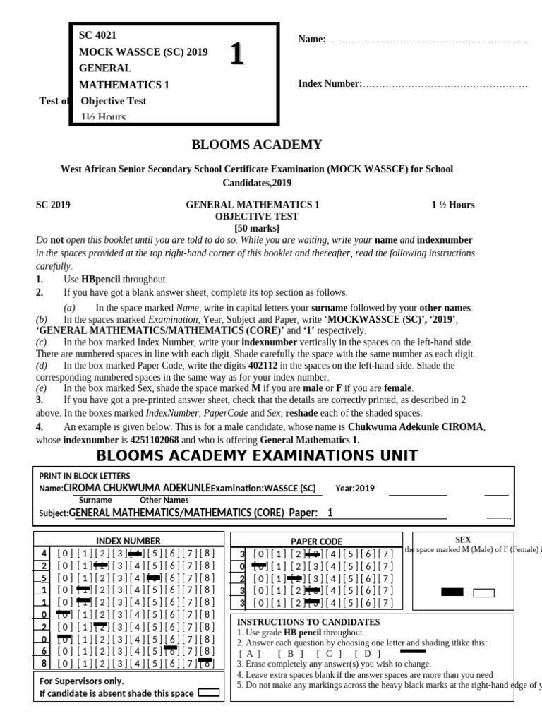 Year 12 Maths Exam Objectives, Term 1, 2019 (Repaired) | PDF ...