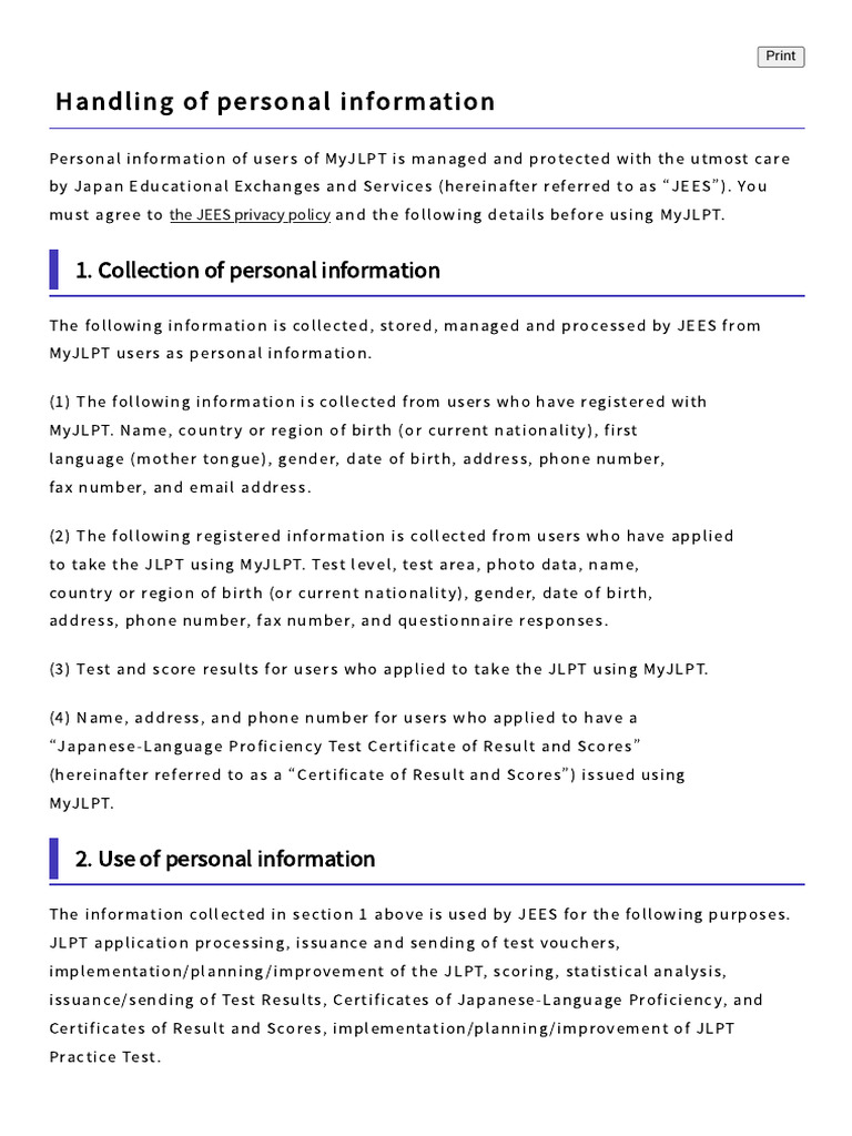JLPT Japanese-Language Proficiency Test - 【個人】MyJLPT利用ガイド等画面 | PDF ...