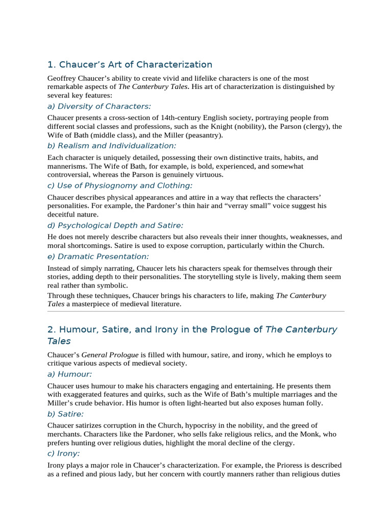 Complete Solve Answers in Detail | PDF | The Canterbury Tales | Love