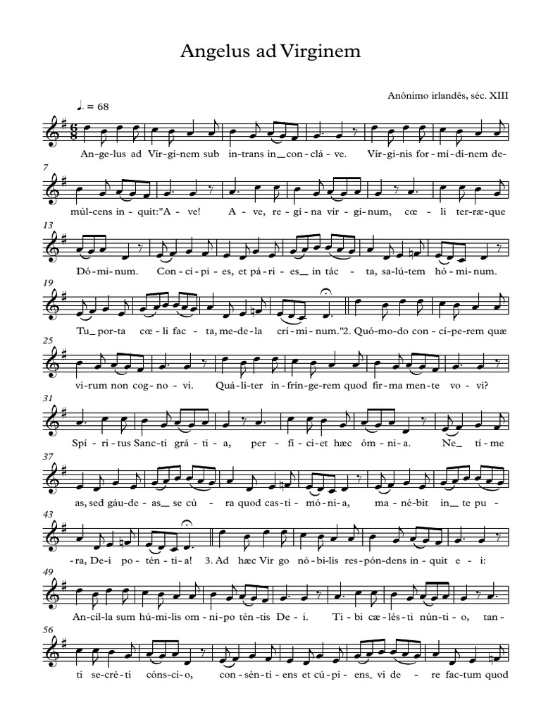 Angelus Ad Virginem | PDF