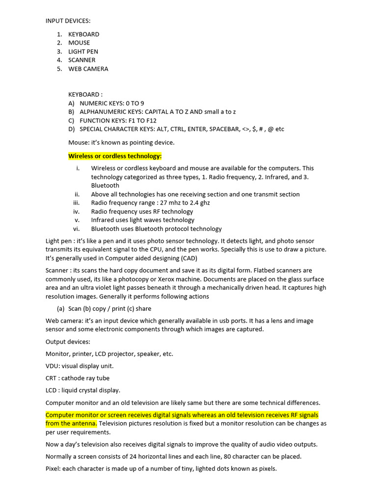 Computer External Hardware | PDF | Printer (Computing) | Computer Monitor