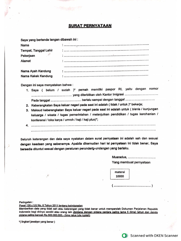 Perdim Imigrasi | PDF