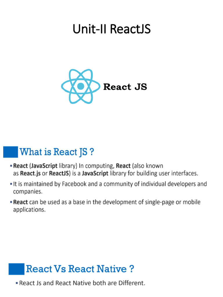 Section 2 - Unit 2 React JS | PDF | Computer Programming | Software