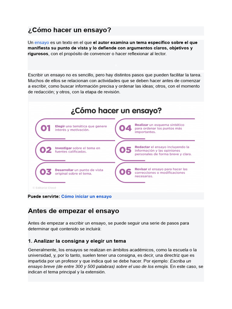Guía para escribir un ensayo efectivo | PDF | Ensayos | Comunicación