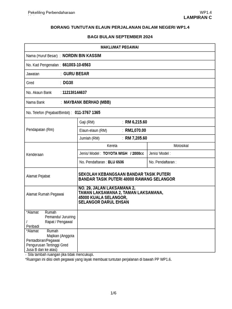 Format Tnt _terkini 1-2024 | PDF