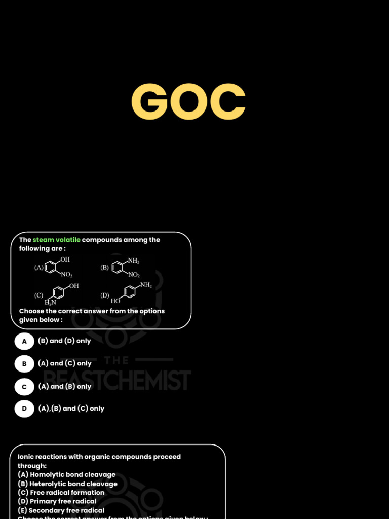 Organic Chemistry Multiple Choice Questions | PDF | Amino Acid | Amine