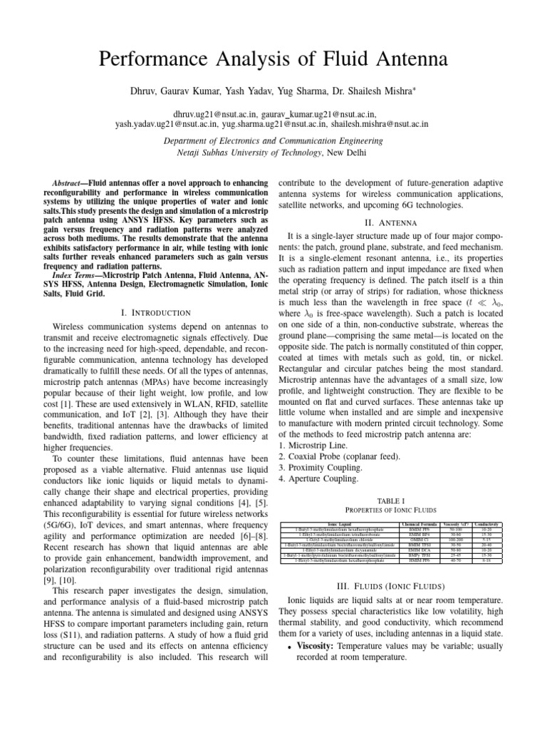 Performance Analysis of Fluid Antenna | PDF | Antenna (Radio) | Liquids