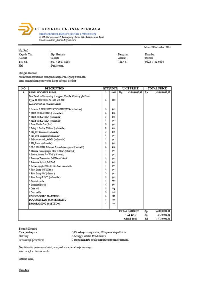 Quot - Panel Booster Pump | PDF