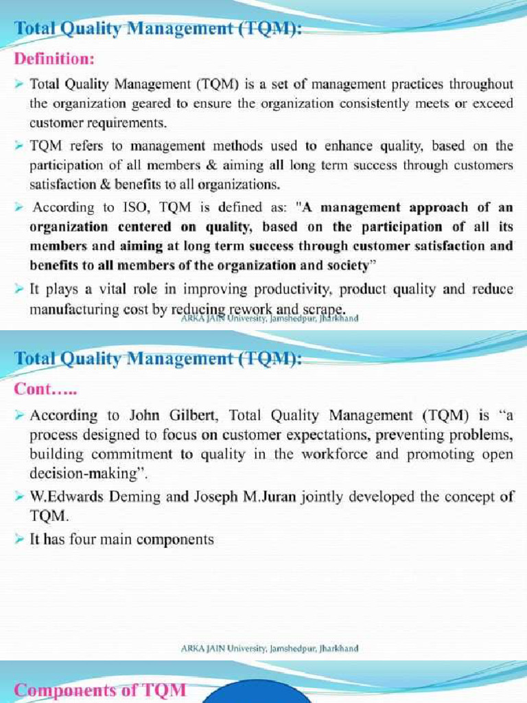TQM | PDF