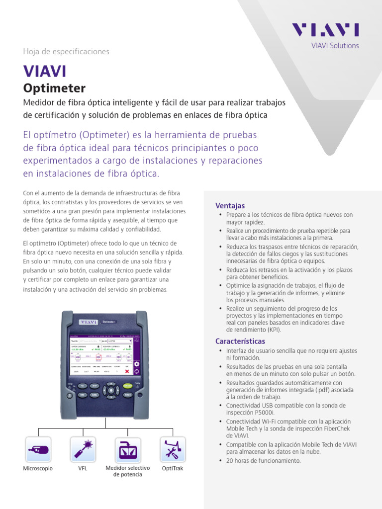 Optimeter: Medidor de Fibra Óptica Eficaz | PDF | Óptica | Fibra óptica