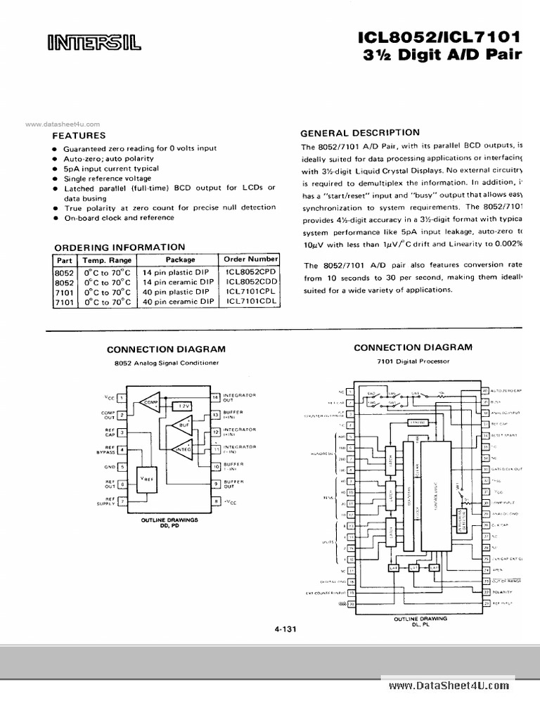 ICL7101 | PDF